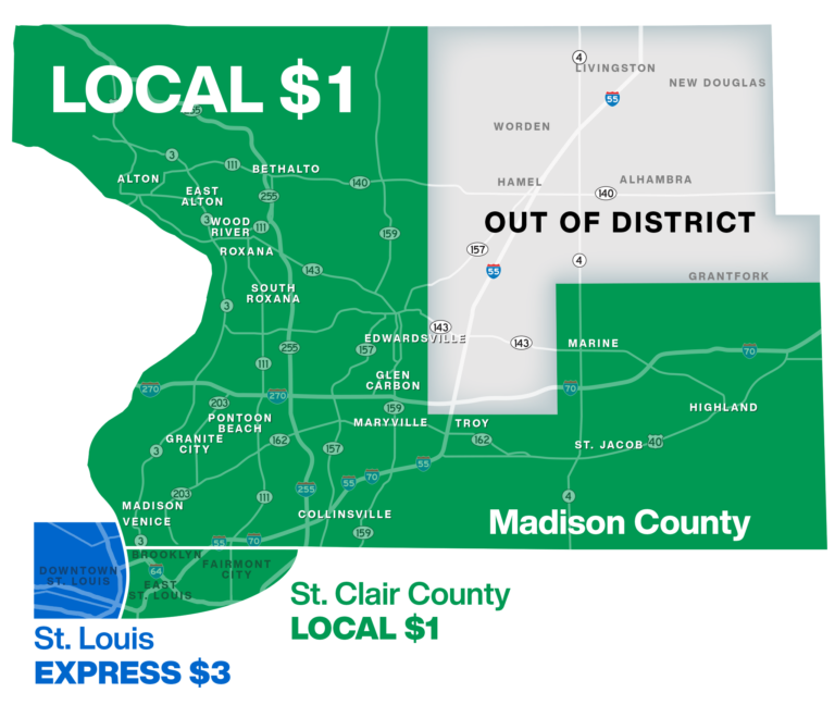 Fare Chart & Zone Map – Madison County Transit